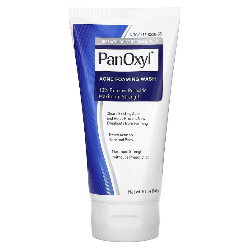 PanOxyl Acne Foaming Wash Benzoyl Peroxide 10% Maximum Strength ...